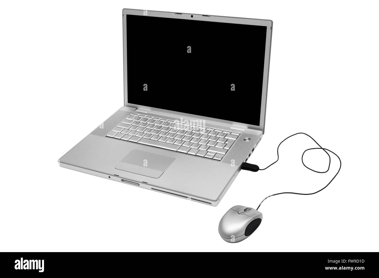 Modern and stylish laptop on a white background Stock Photo - Alamy