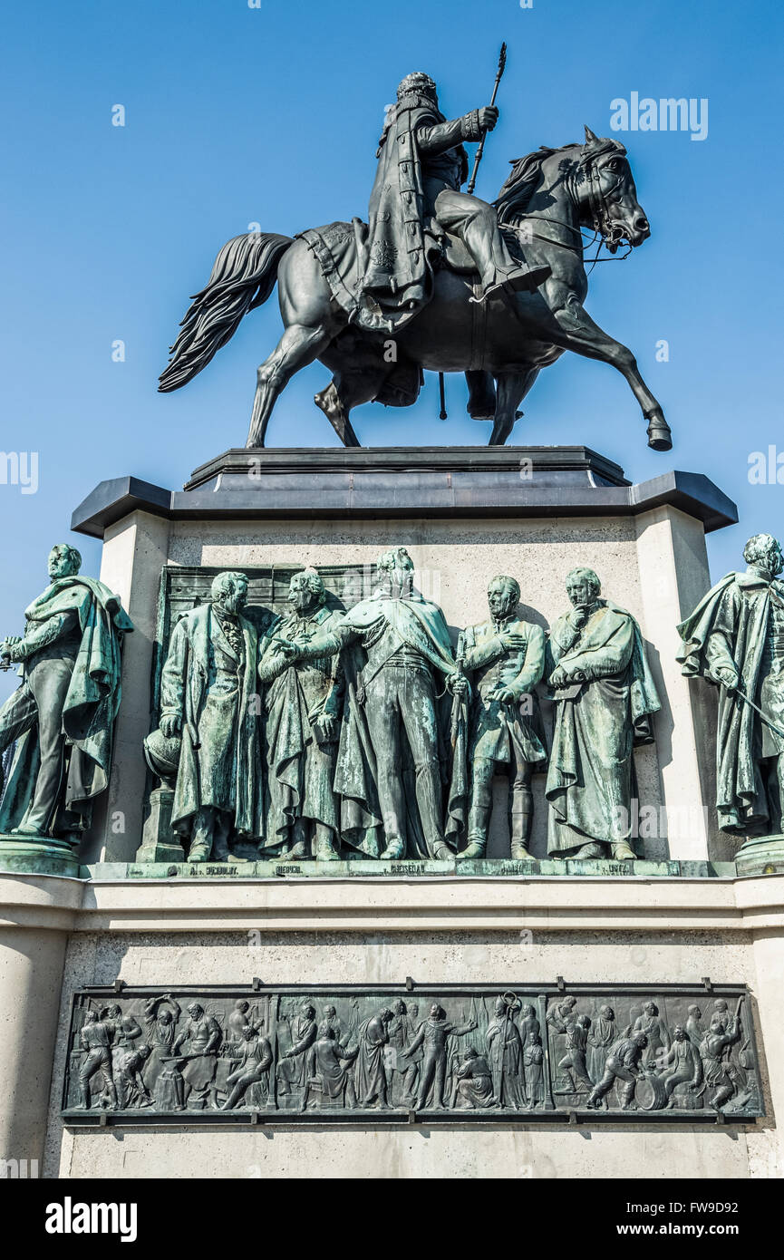 Cologne, statue of Friedrich William III King of Prussia Stock Photo ...