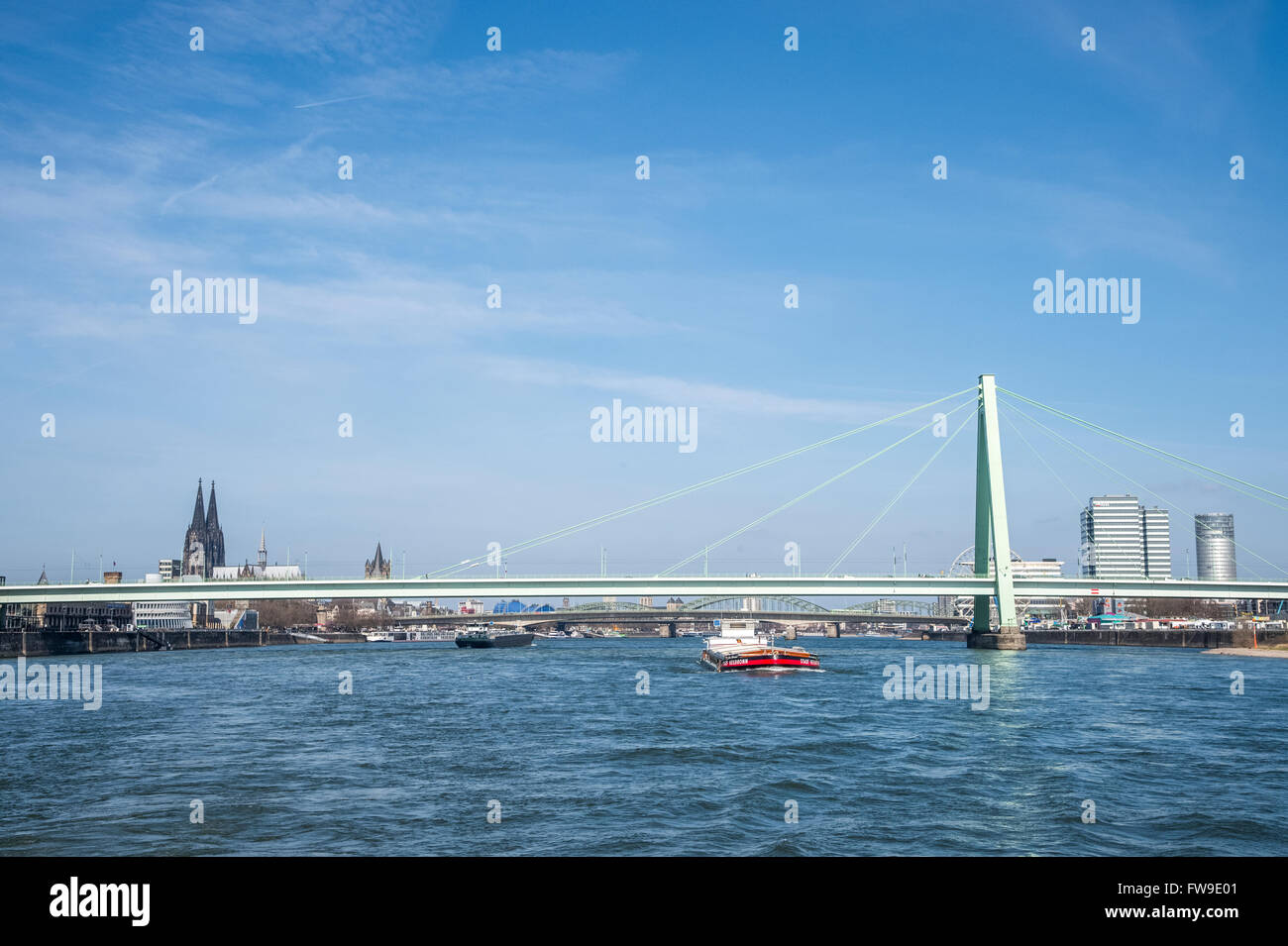 Cologne River Rhine Stock Photo - Alamy