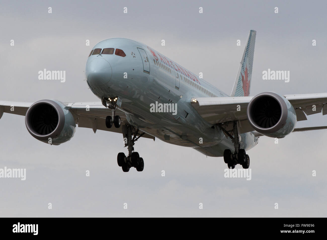 Air Canada jet arrives at Pearson International airport in Toronto, Ont ...