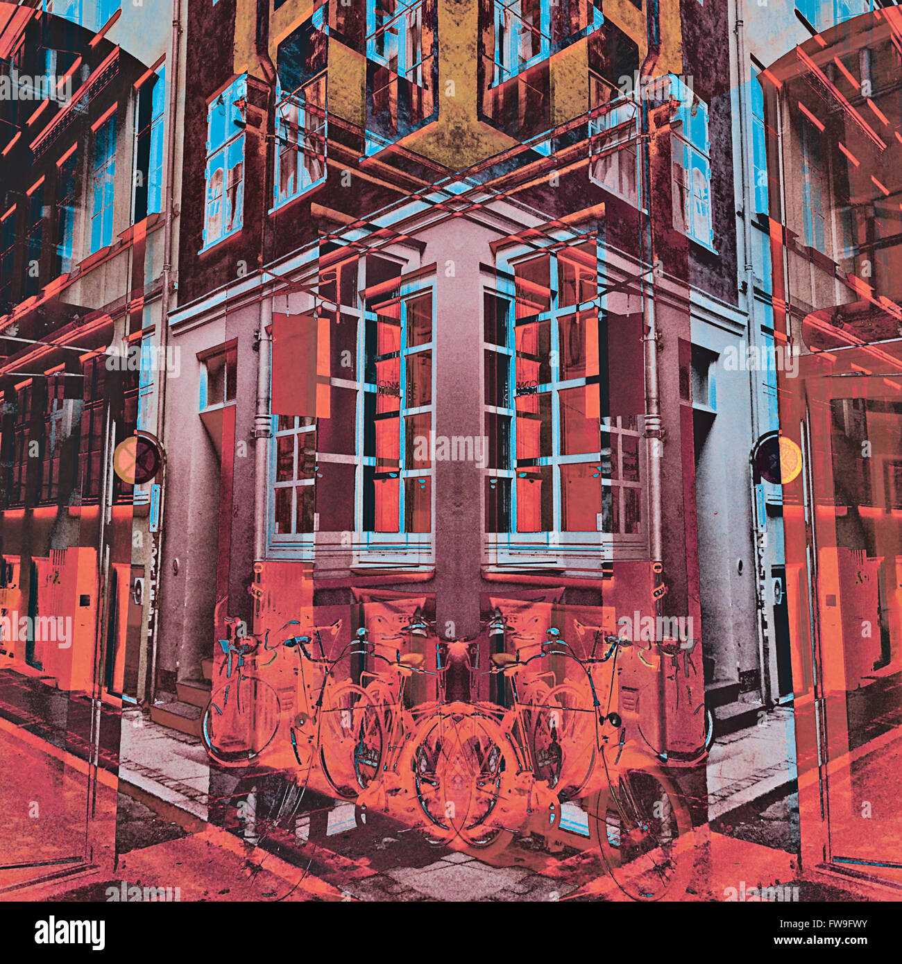 Modern abstract graphic design digital art creative concept Stock Photo ...