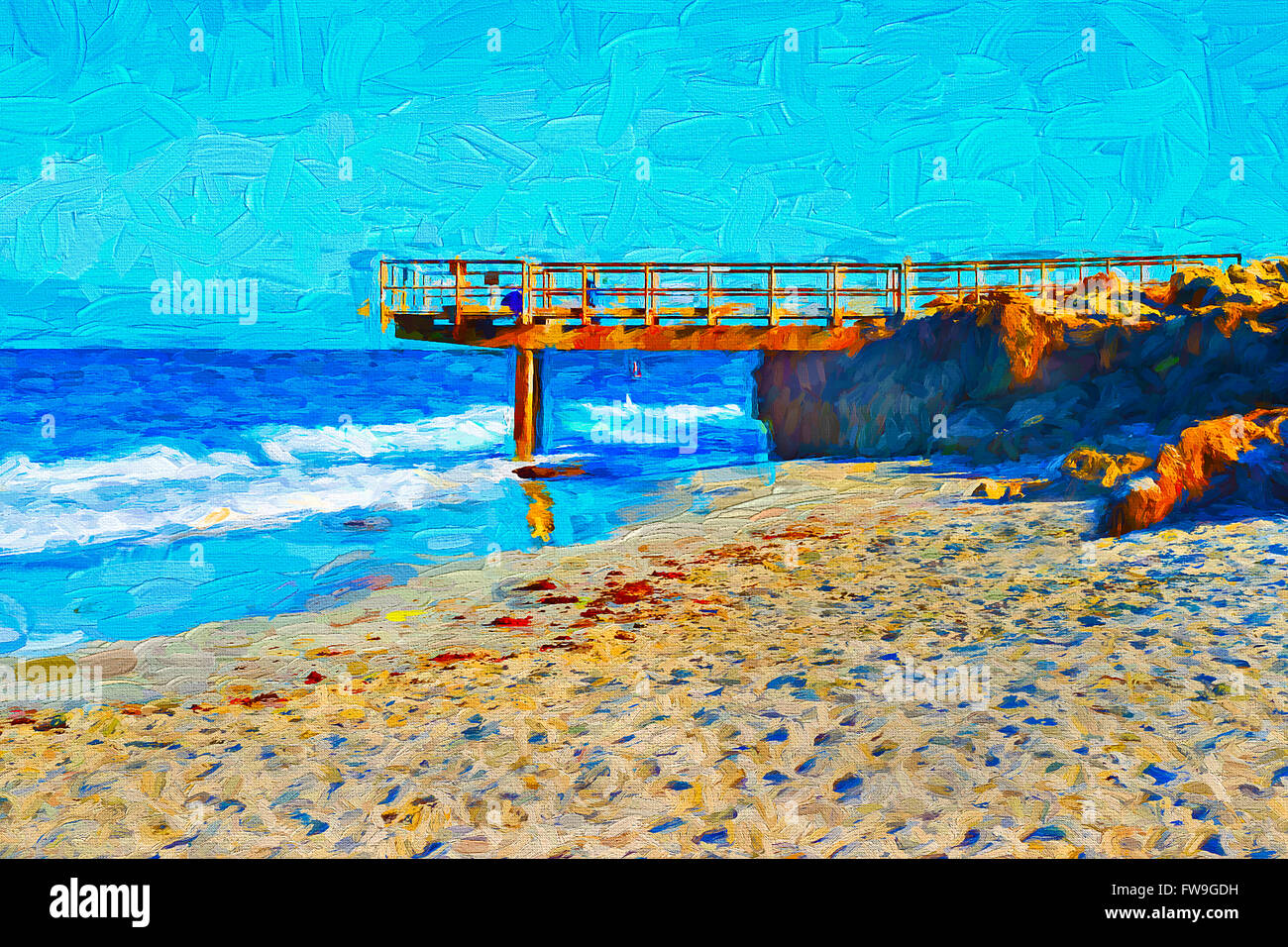North Beach Jetty Stock Photo - Alamy