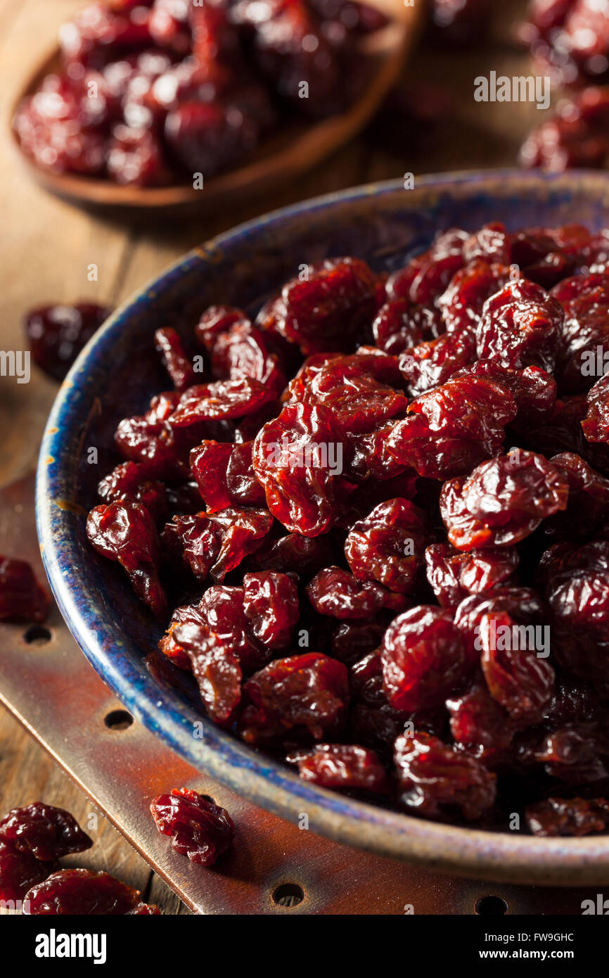 Organic Raw Dry Cherries in a Bowl Stock Photo - Alamy