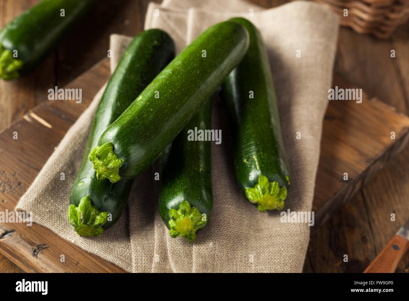 Raw Green Organic Zucchini Squash Ready to Eat Stock Photo - Alamy