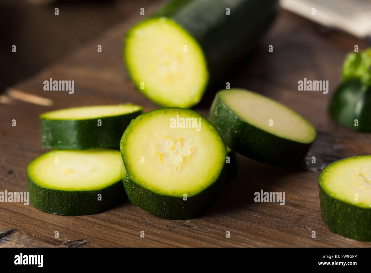 Raw Green Organic Zucchini Squash Ready to Eat Stock Photo - Alamy