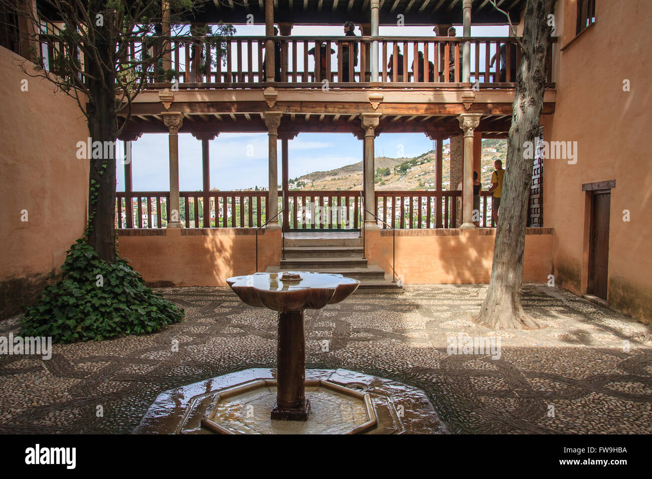 Courtyard of Palacio Nazaries, Alhambra, Granada, Spain Stock Photo - Alamy