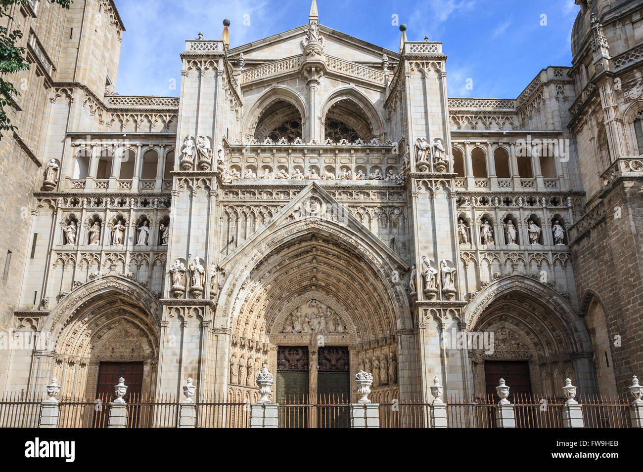 Facade of the Cathedral of Toledo, Spain Stock Photo - Alamy
