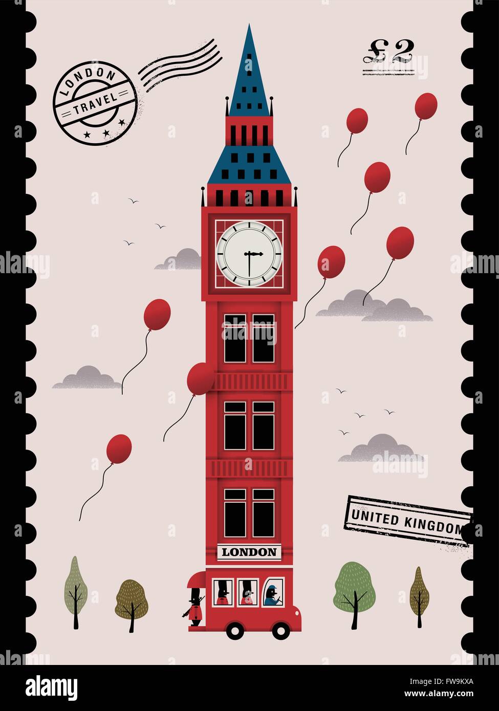 Big ben stamp hi-res stock photography and images - Alamy