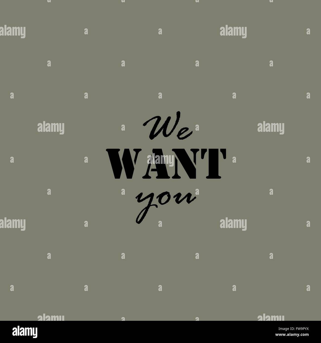 We want you. Vector lettering illustration Stock Vector Image & Art - Alamy