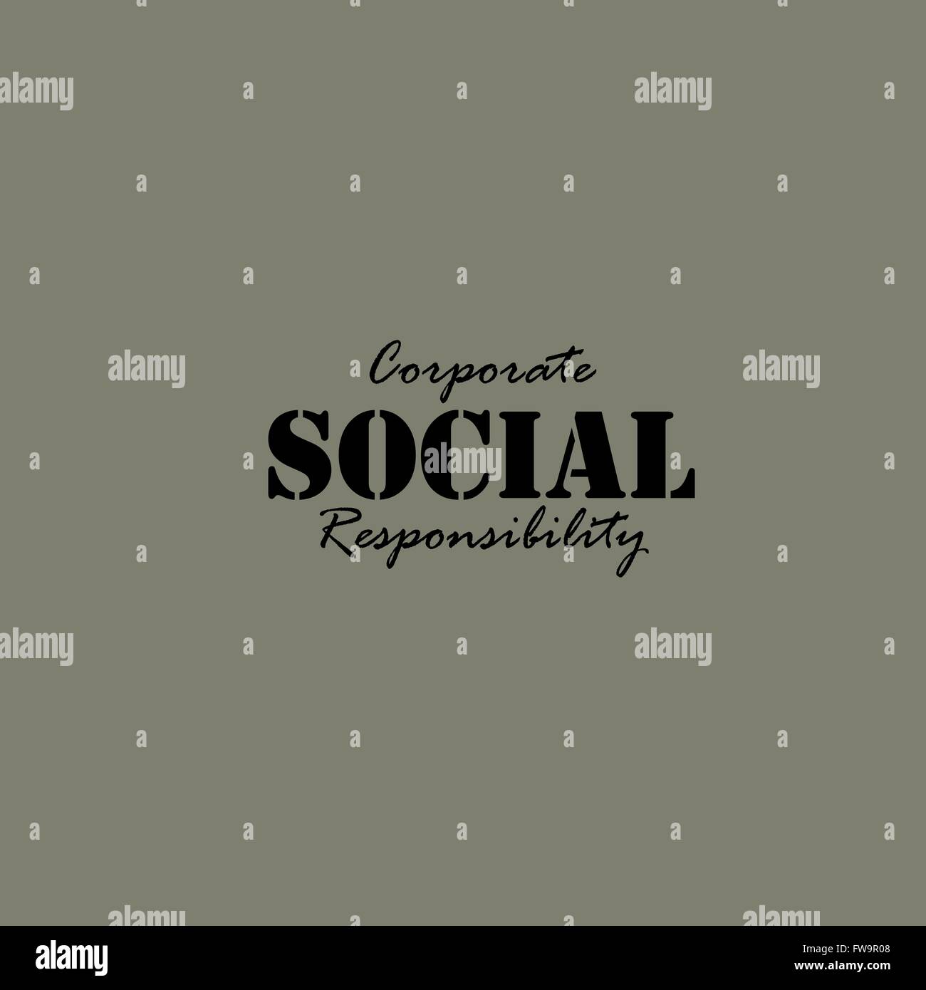 Corporate Social Responsibility. Vector lettering illustration Stock ...