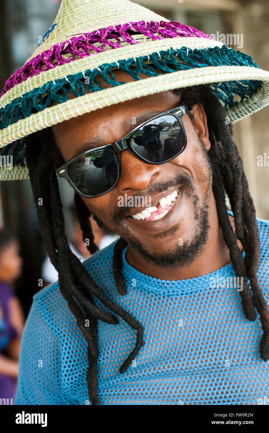 Young man in Basotho hat, CBD, Maseru, Lesotho Stock Photo - Alamy