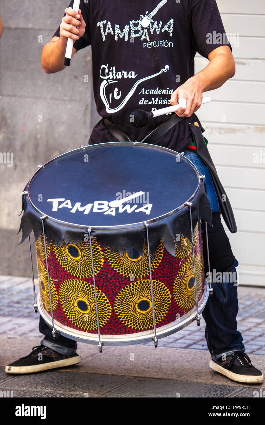 percussion band playing on the street Stock Photo - Alamy