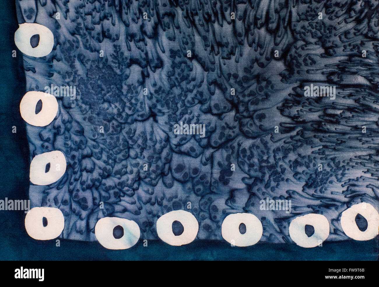 Eyes, turquoise, hot batik, background texture, handmade on silk ...