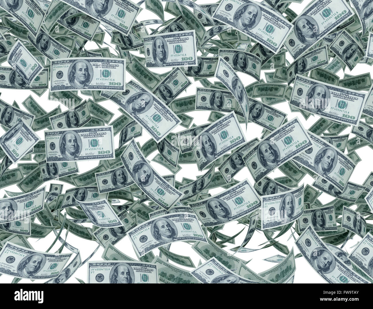 Falling U.S dollars background Stock Photo - Alamy