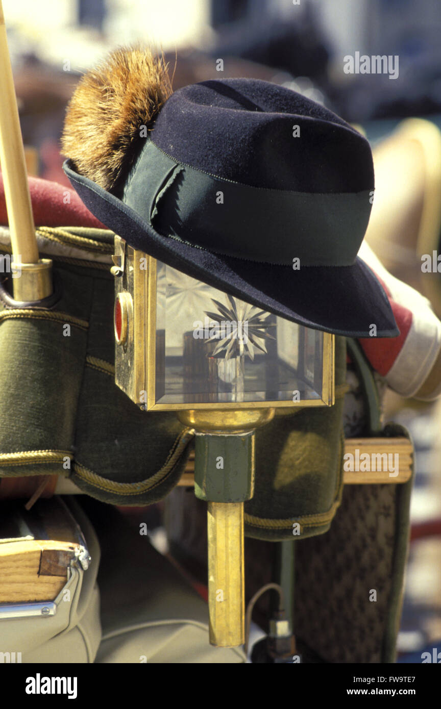 AUT, Austria, Salzburg, the hat of a hackney cab driver at the ...