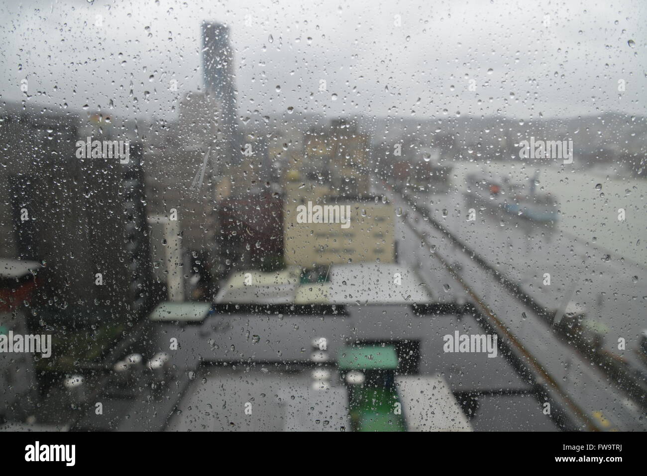 Keelung port, Taiwan, on a rainy day Stock Photo - Alamy