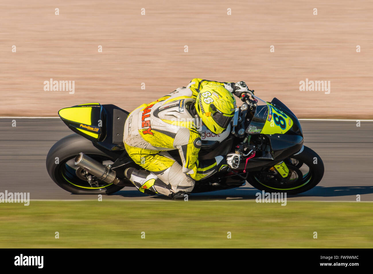 BSB British Superbikes test day at Donington Race Track, Leicestershire ...