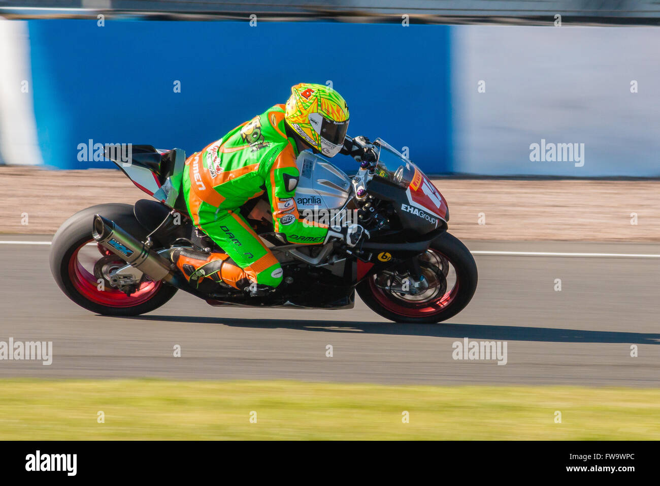 BSB British Superbikes test day at Donington Race Track, Leicestershire ...