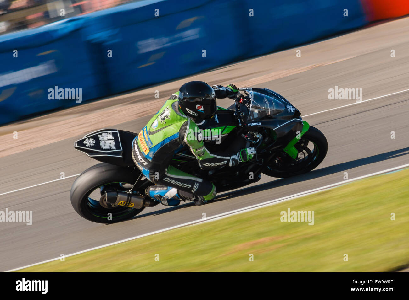 BSB British Superbikes test day at Donington Race Track, Leicestershire ...