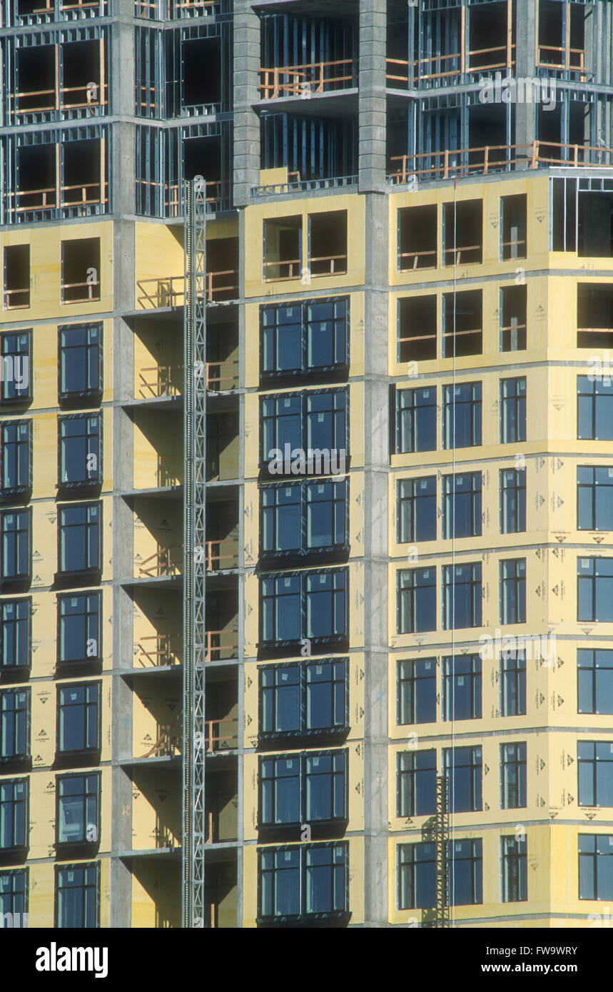 Exterior of a High-Rise Building Under Construction Stock Photo - Alamy
