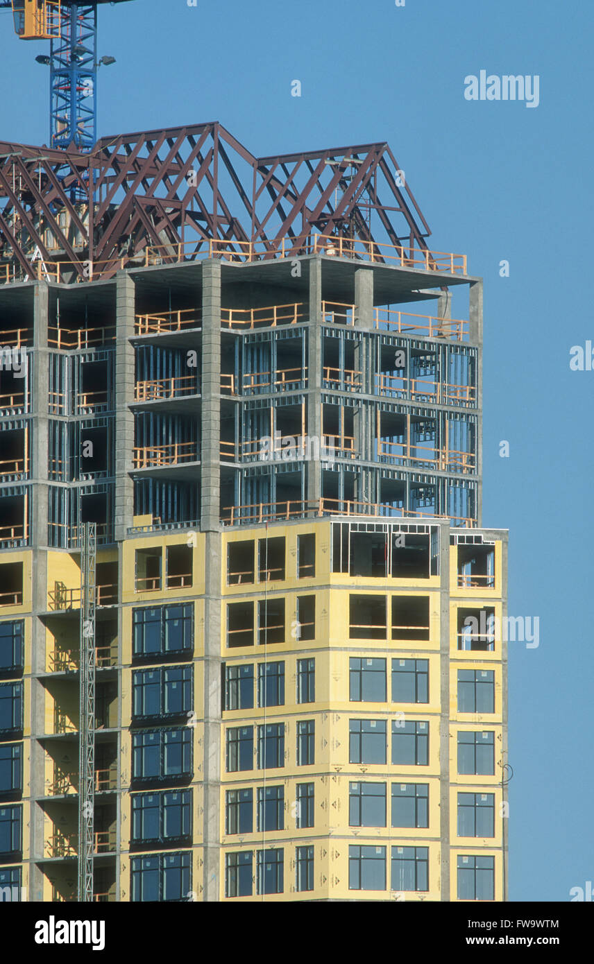 Facade of a High-Rise Building Under Construction Stock Photo - Alamy