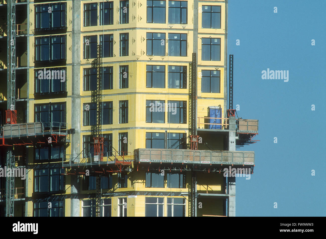 Exterior of a High-Rise Building Under Construction Stock Photo - Alamy