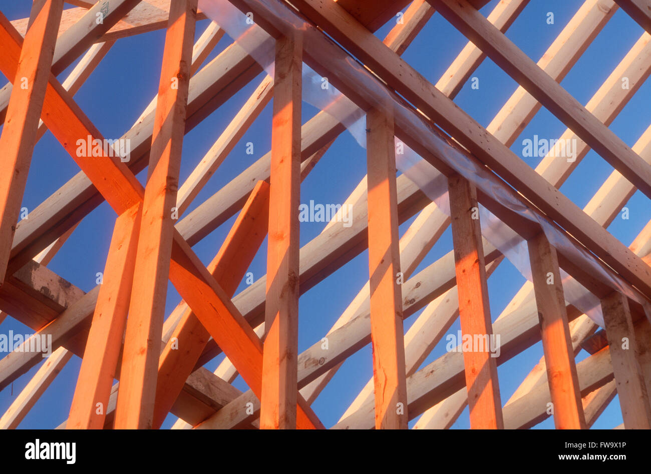 Framework of a House under Construction Stock Photo - Alamy