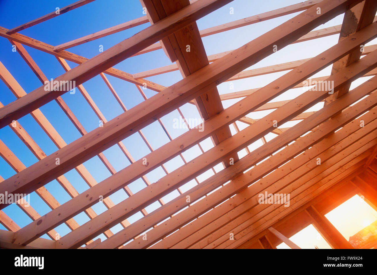 Framework of a House under Construction Stock Photo - Alamy