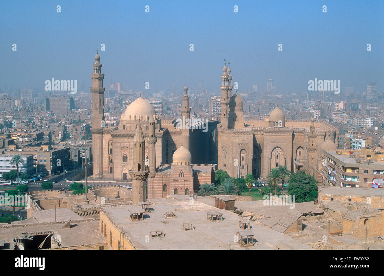 Overview of the Al-Rifai Mosque, Cairo, Egypt Stock Photo - Alamy