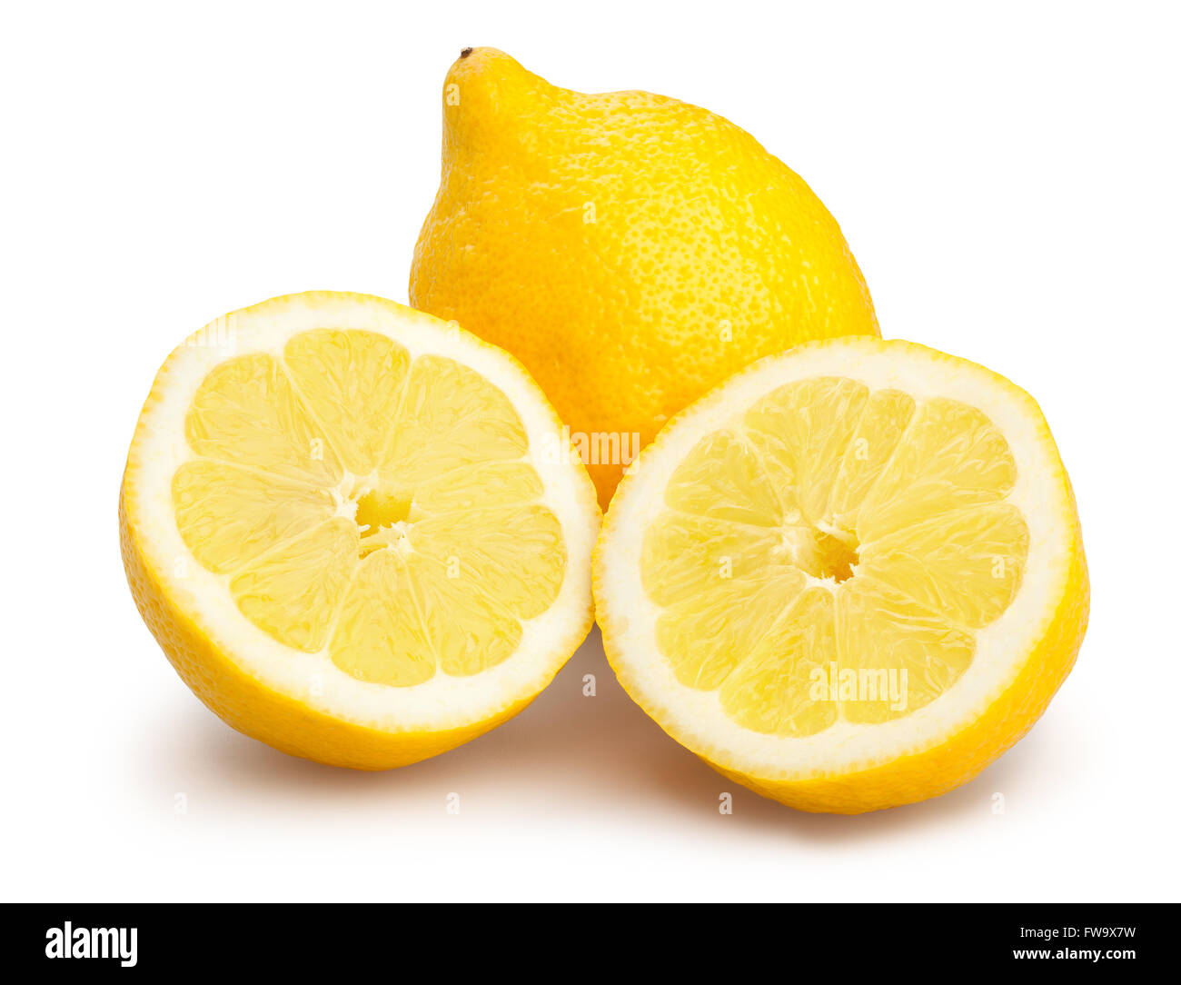 lemons sliced isolated Stock Photo - Alamy
