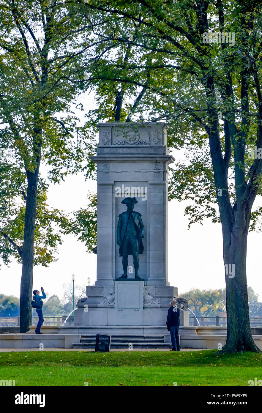 John Paul Jones Memorial in West Potomac Park next to Washington DC's ...