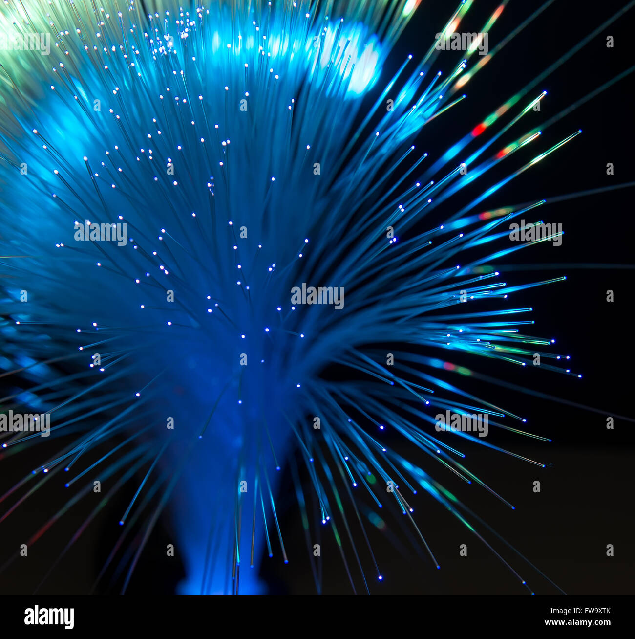 Optical fibres emitting light optical hi-res stock photography and ...