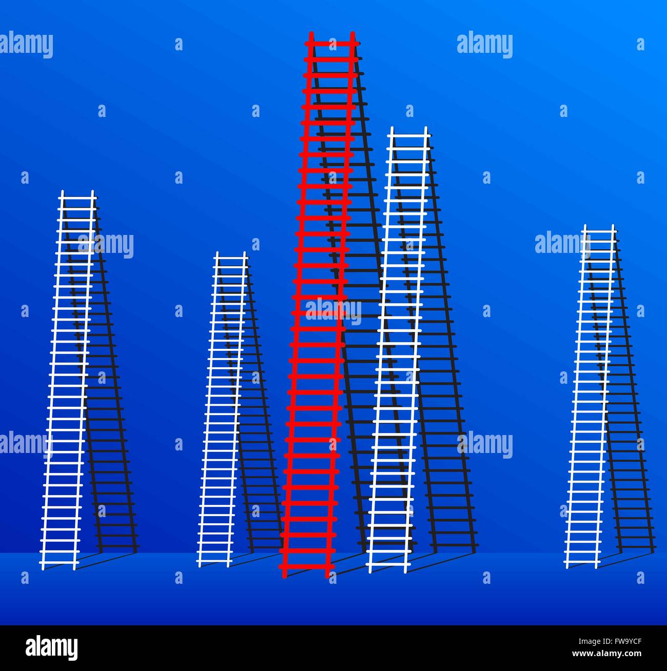 Many ladders Stock Vector Images - Alamy
