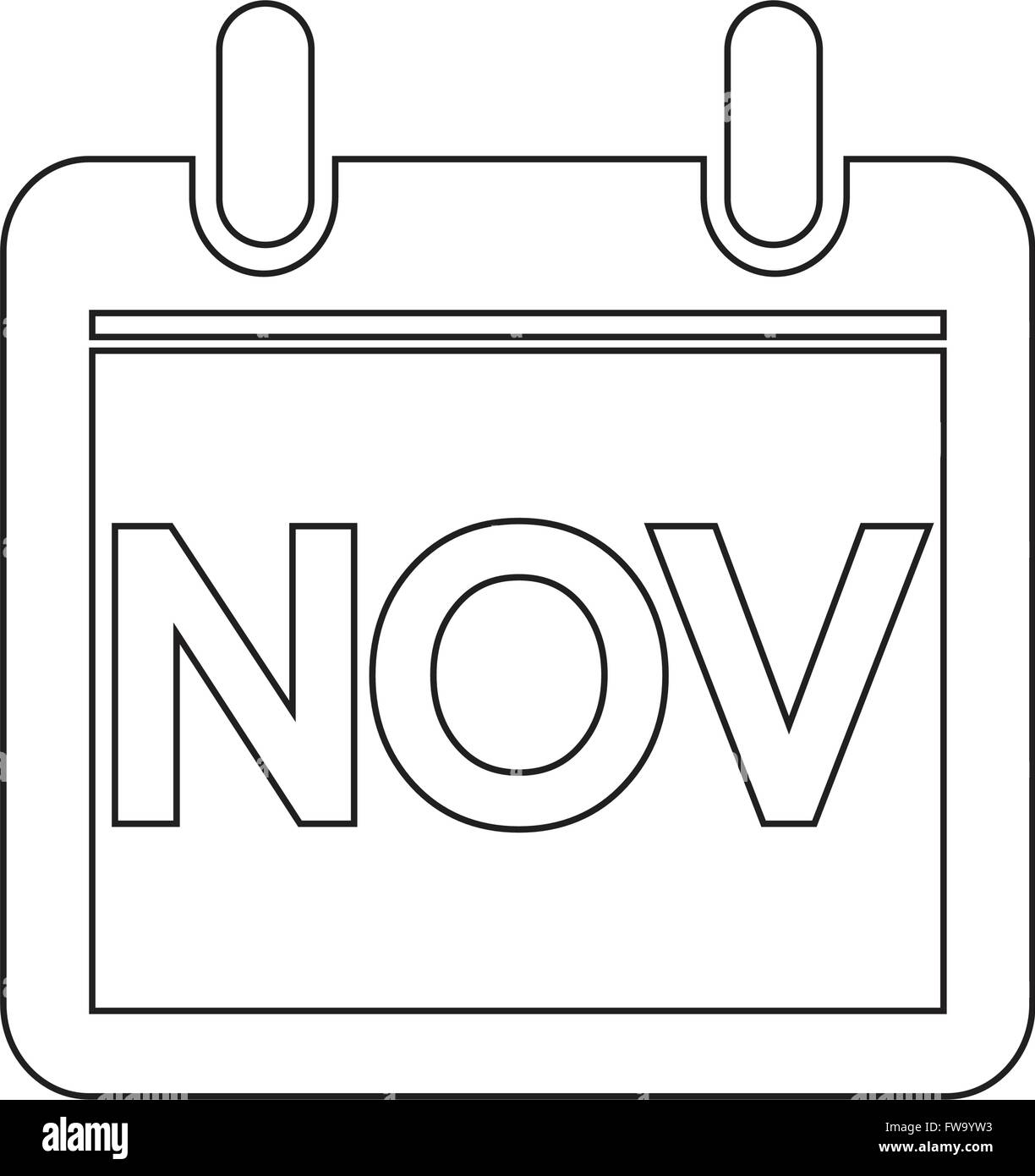 Month Calendar Icon illustration sign design style Stock Vector Image ...