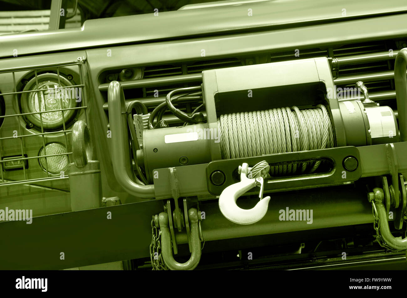 Four wheel drive vehicle chain motor detail. Horizontal Stock Photo - Alamy