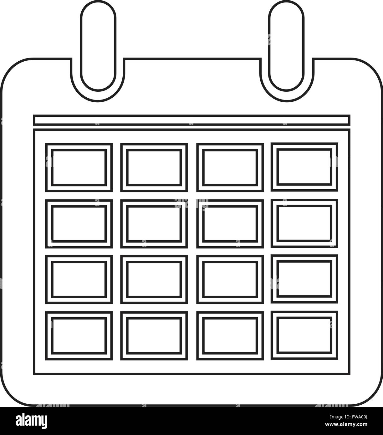 Calendar Icon illustration sign design style Stock Vector Image & Art ...