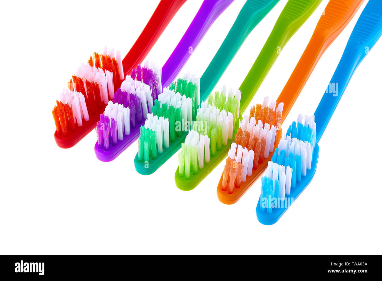Tooth brush set isolated on white background Stock Photo - Alamy