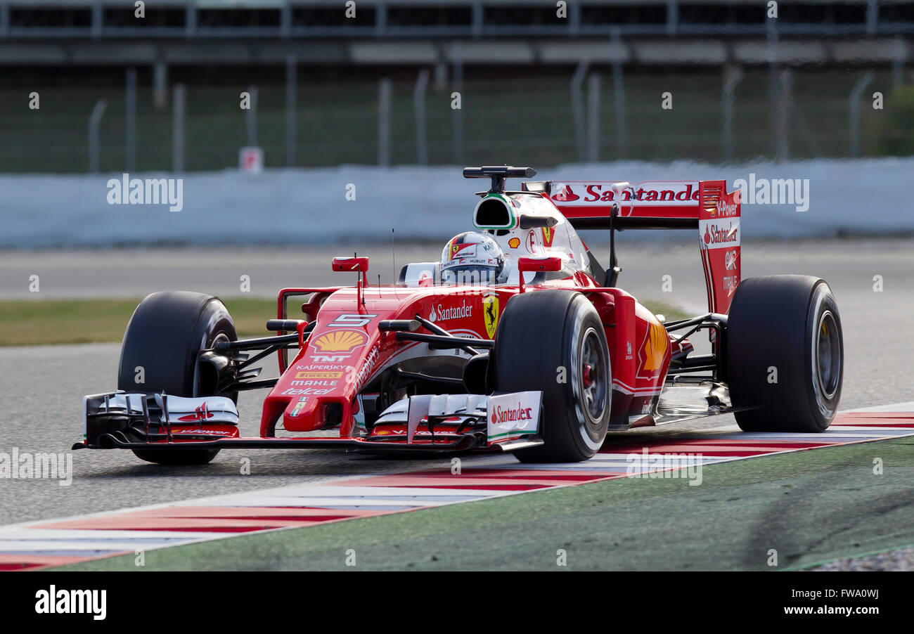 F1 TESTING - CIRCUIT DE CATALUNYA BARCELONA, 2 MARCH 2016 Stock Photo ...