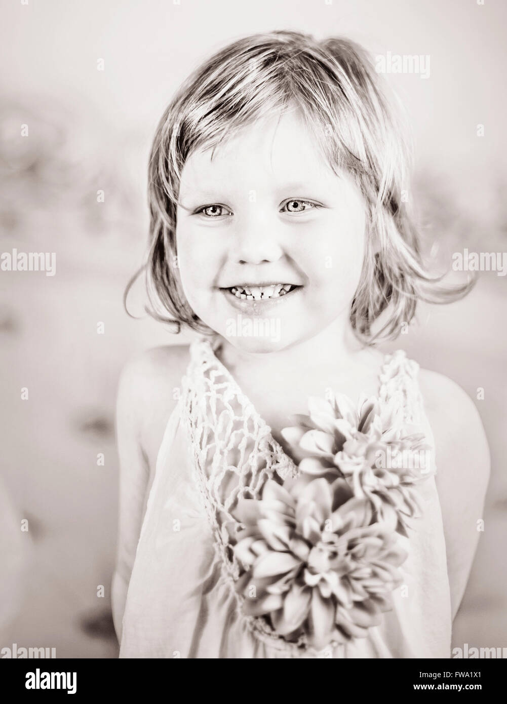portrait of the pretty shy small girl Stock Photo - Alamy