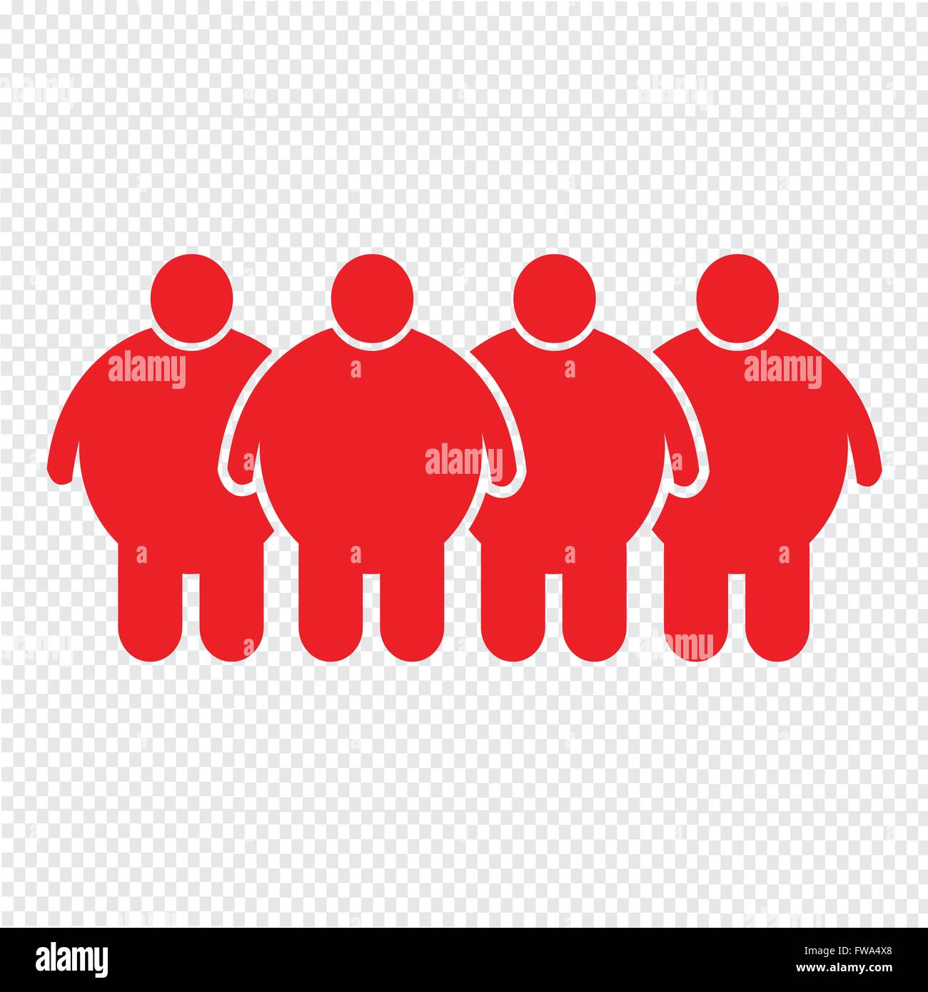Fat People Icon Illustration design Stock Vector Image & Art - Alamy