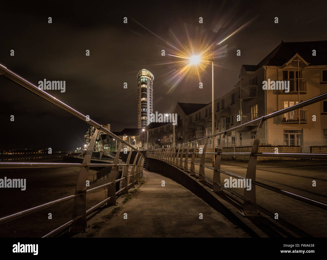 Swansea night city hi-res stock photography and images - Alamy
