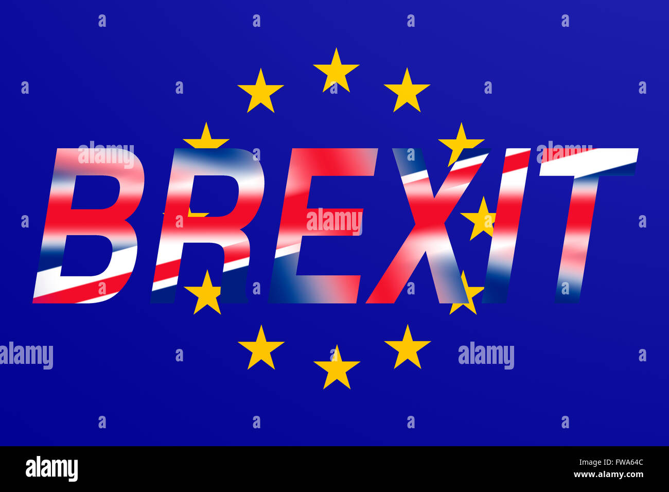 Brexit: Flags of the United Kingdom and the European Union to ...