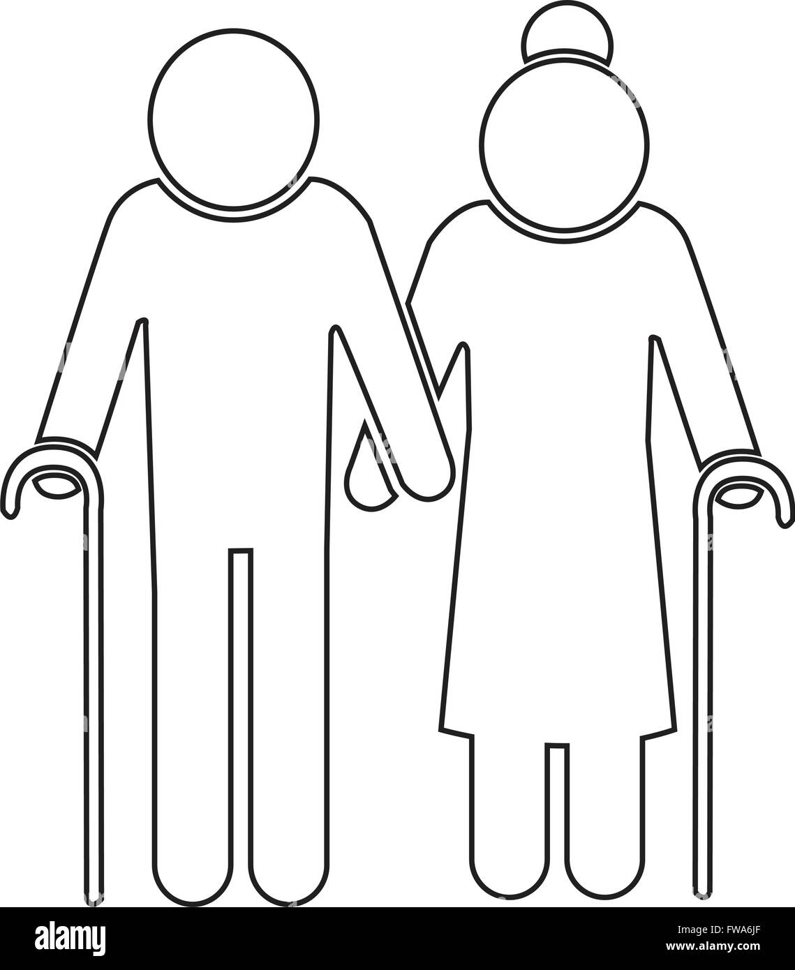 Elder People Icon Illustration design Stock Vector Image & Art - Alamy