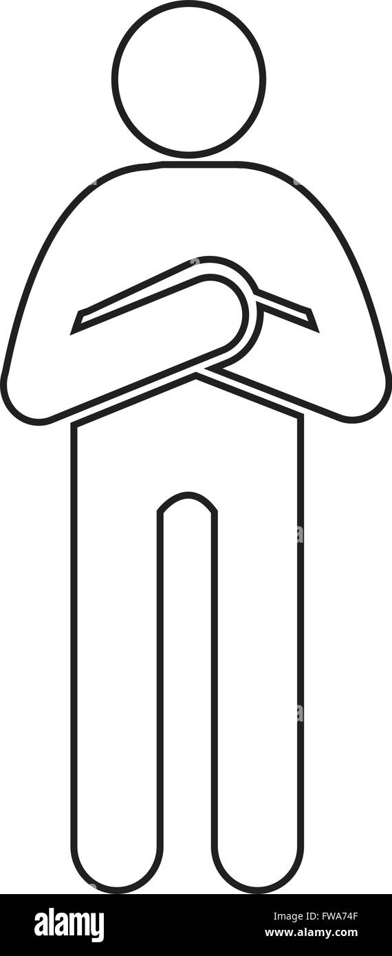 Icon illustration showing man Black and White Stock Photos & Images - Alamy