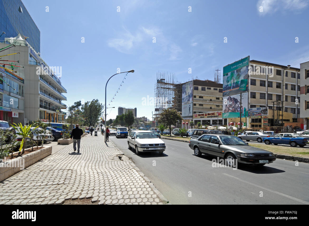 Main road, central, Addis Ababa. Ethiopia Stock Photo - Alamy