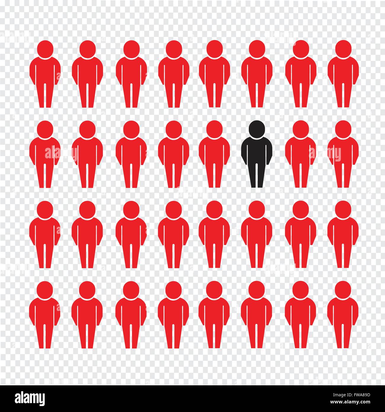 people icon think different Illustration design Stock Vector Image ...