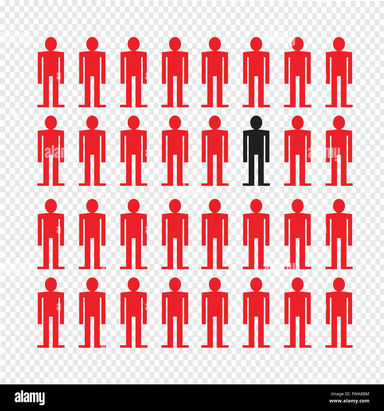 people icon think different Illustration design Stock Vector Image ...