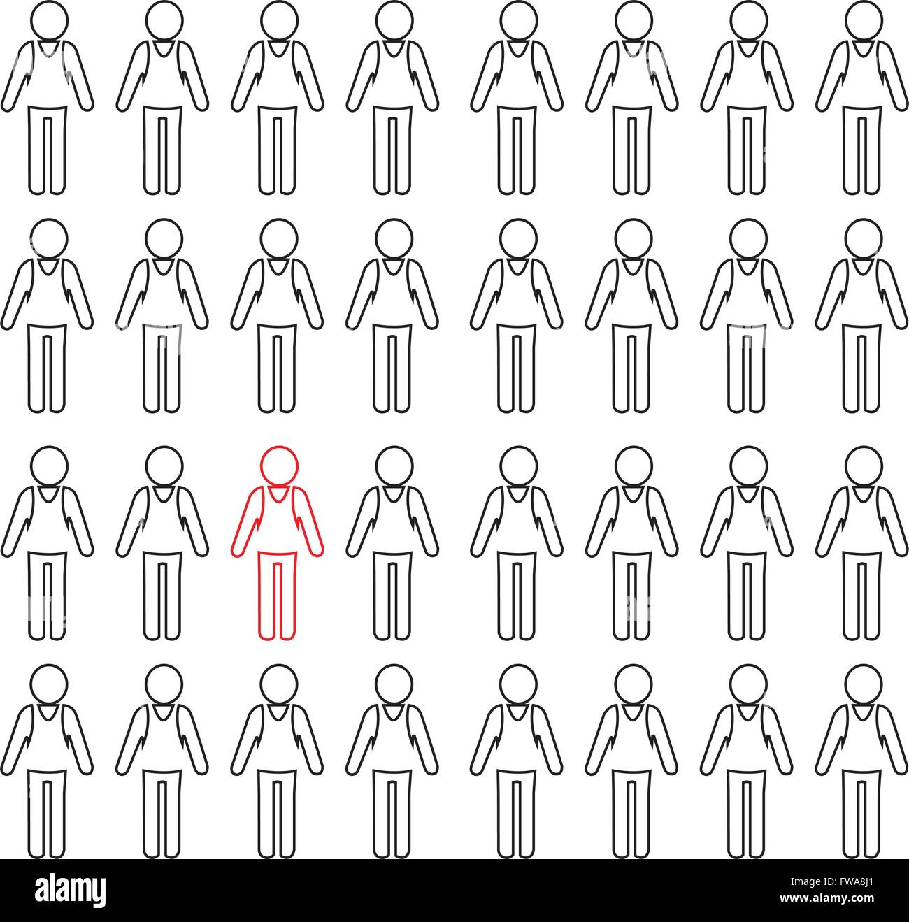 people icon think different Illustration design Stock Vector Image ...