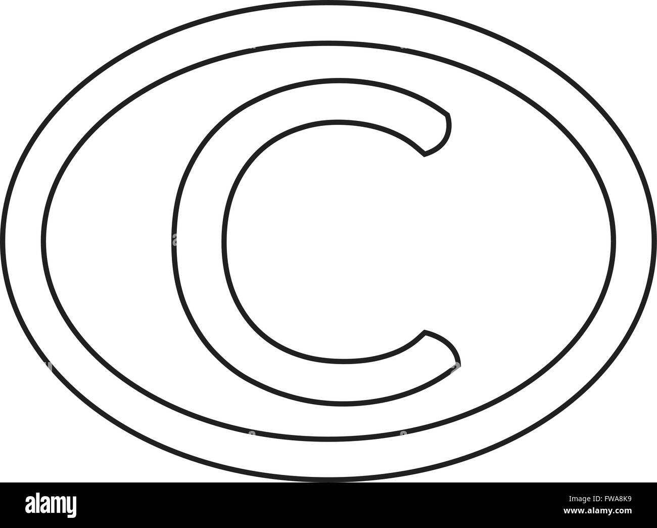 copyright symbol icon Illustration design Stock Vector Image & Art - Alamy