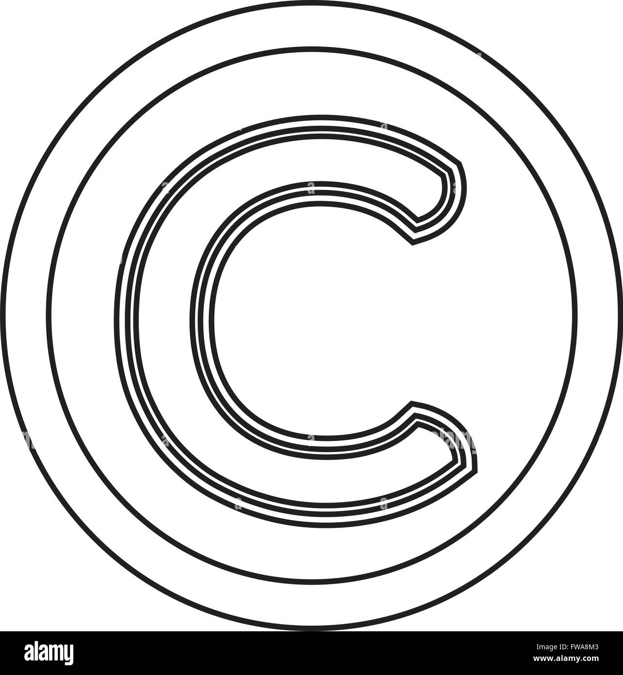 copyright symbol icon Illustration design Stock Vector Image & Art - Alamy